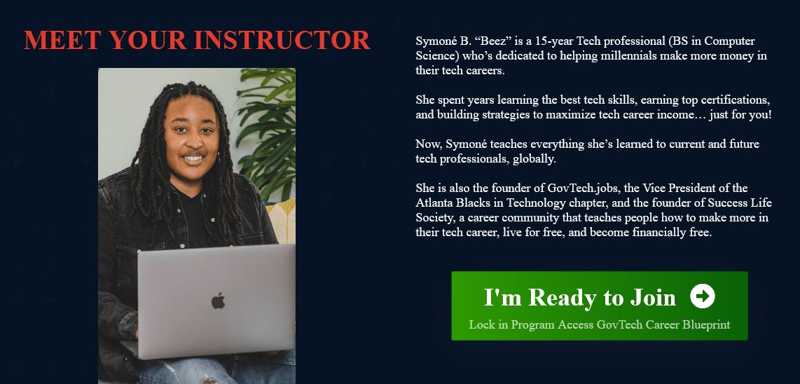 Symone Beez – GovTech Career Blueprint - Courses2day.org